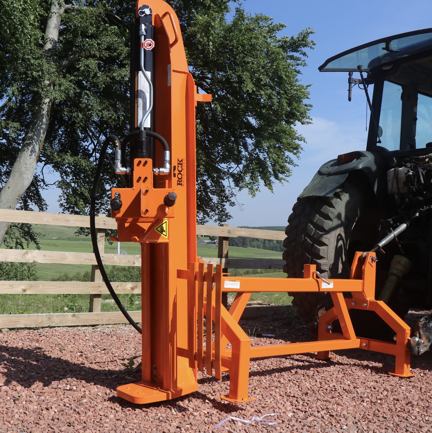 Heavy Duty Tractor-Mounted Log Splitter | Rock Machinery